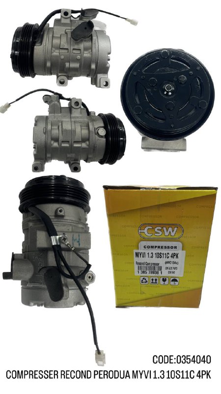 COMPRESSOR RC PERODUA MYVI 1.3 TO 10S11C 4PK - CSW Auto Parts