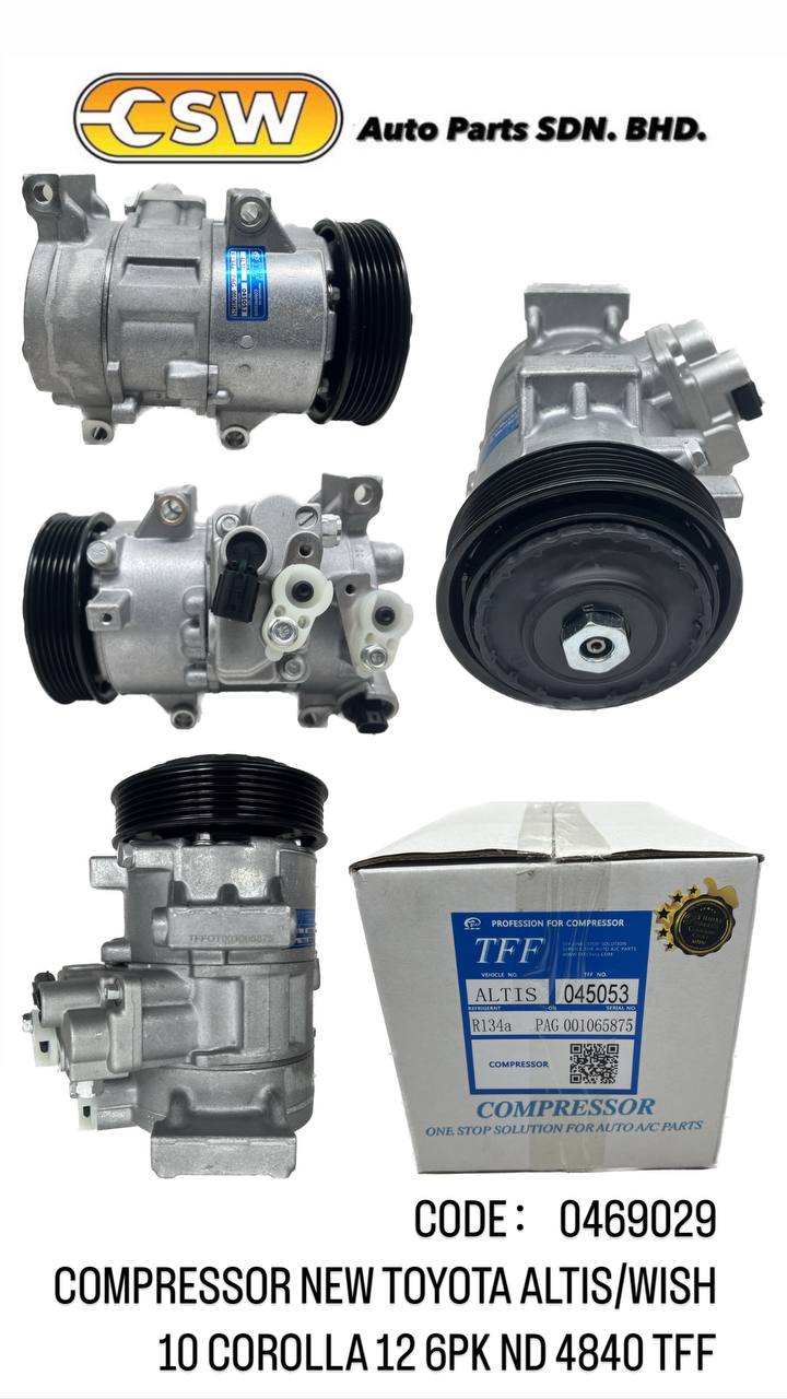 COMPRESSOR (C) TOYOTA ALTIS / WISH 10' COROLLA 12' 6PK ND 4840 TFF ...