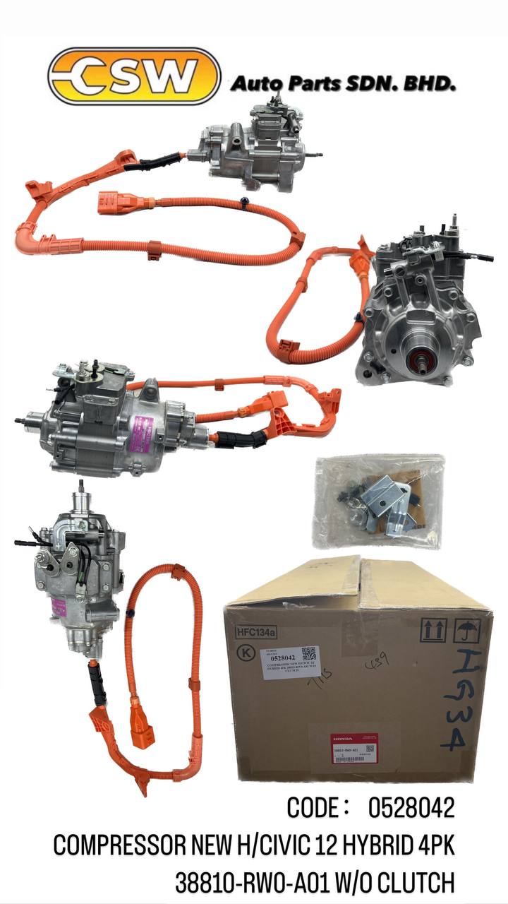 COMPRESSOR (OG) HONDA CIVIC 12' HYBRID 4PK 38810-RW0-A01 W/O CLUTCH ...