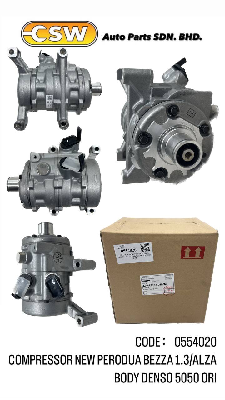 COMPRESSOR (OG) PERODUA BEZZA 1.3 / ALZA BODY DENSO 5050 - CSW Auto Parts
