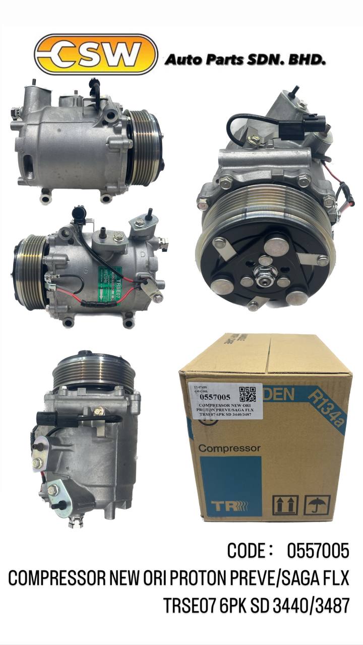 COMPRESSOR (OG) PROTON PREVE/SAGA FLX TRSE07 6PK SD 3440/3487 - CSW ...