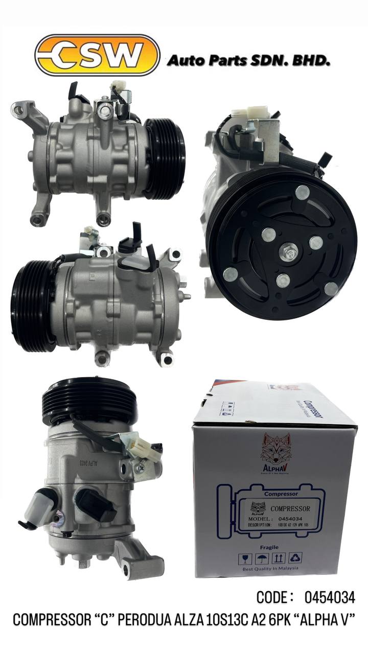 COMPRESSOR (C) PERODUA ALZA 10S13C 6PK ‘AlphaV – CSW Auto Parts