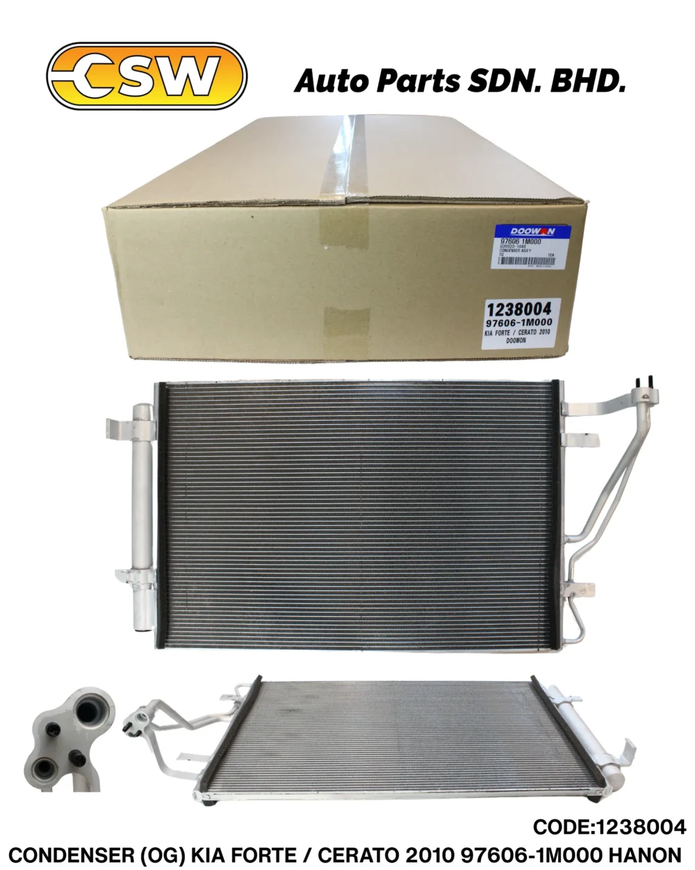 CONDENSER (OG) KIA FORTE / CERATO 2010 97606-1M000 HANON - CSW Auto Parts