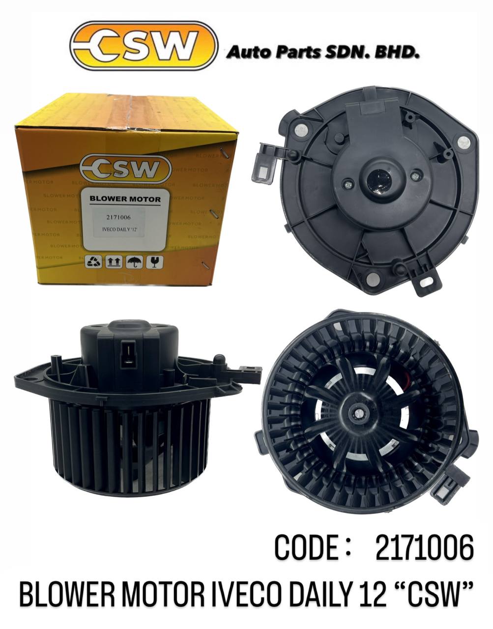 BLOWER MOTOR IVECO DAILY 12′ CSW – CSW Auto Parts