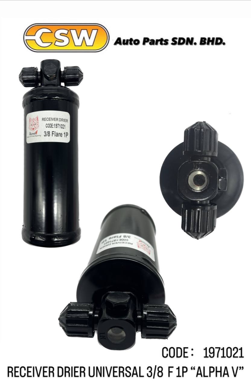 RECEIVER DRIER UNIVERSAL 3/8 F 1P 'AlphaV - CSW Auto Parts
