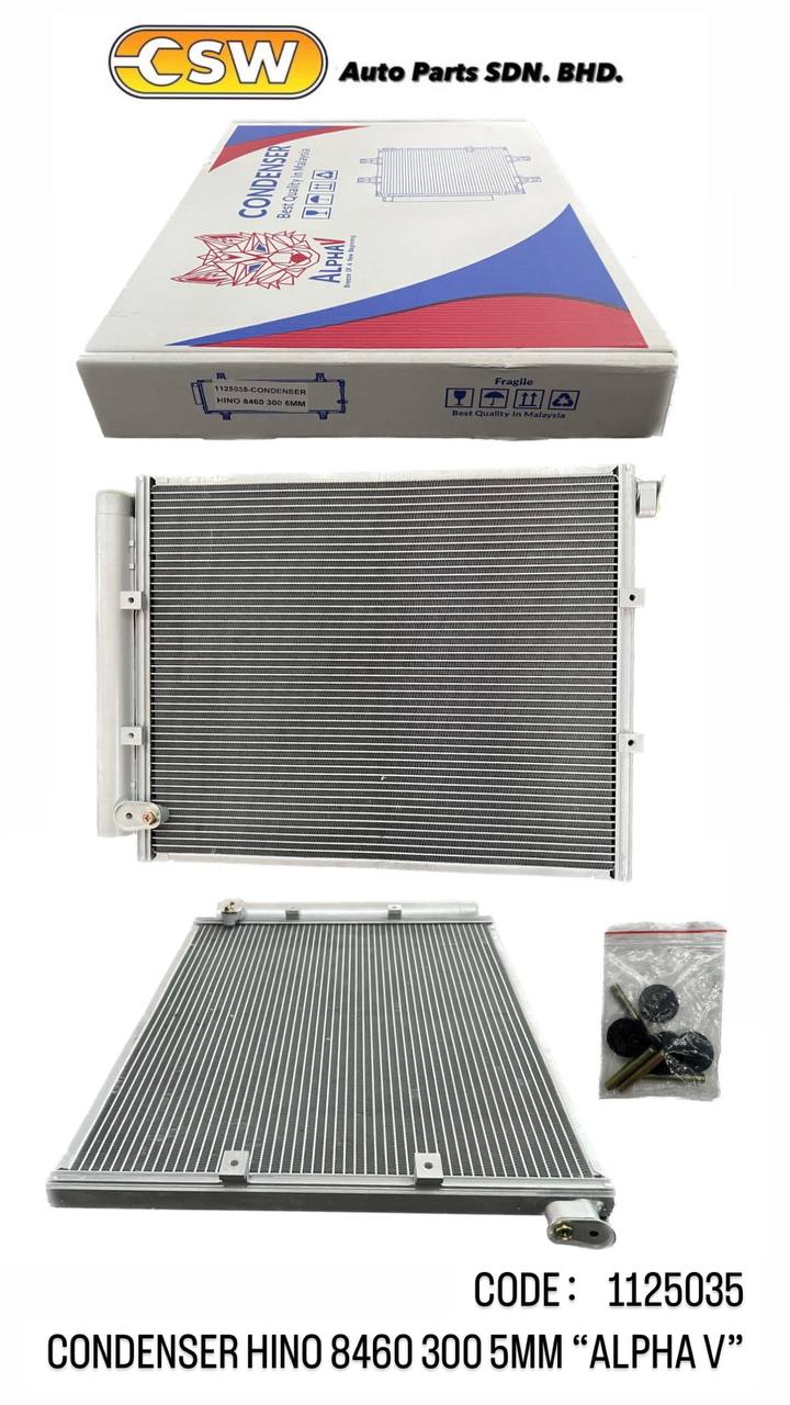 CONDENSER HINO 8460 300 5MM 'AlphaV - CSW Auto Parts
