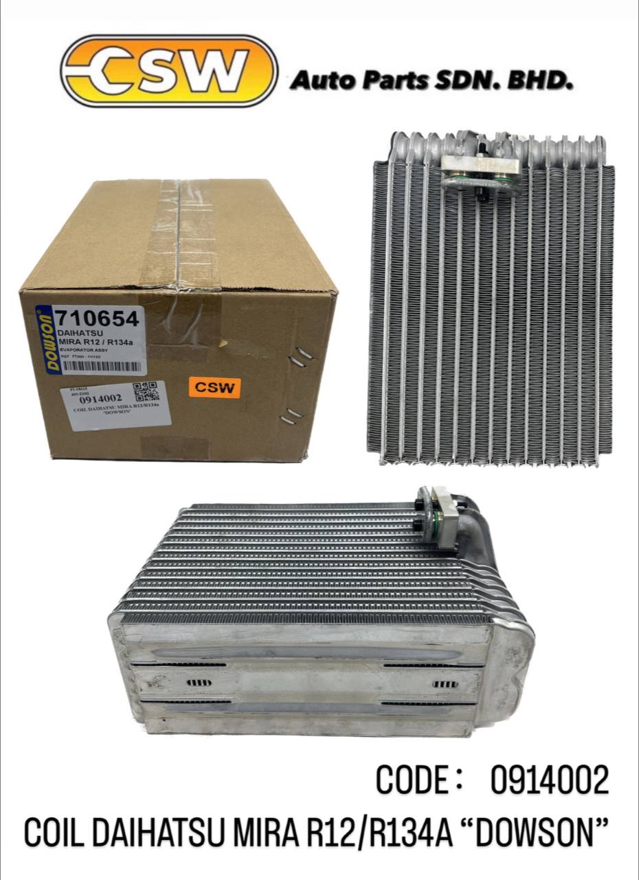 COIL (C) DAIHATSU MIRA R12/R134a ‘DOWSON’ – CSW Auto Parts