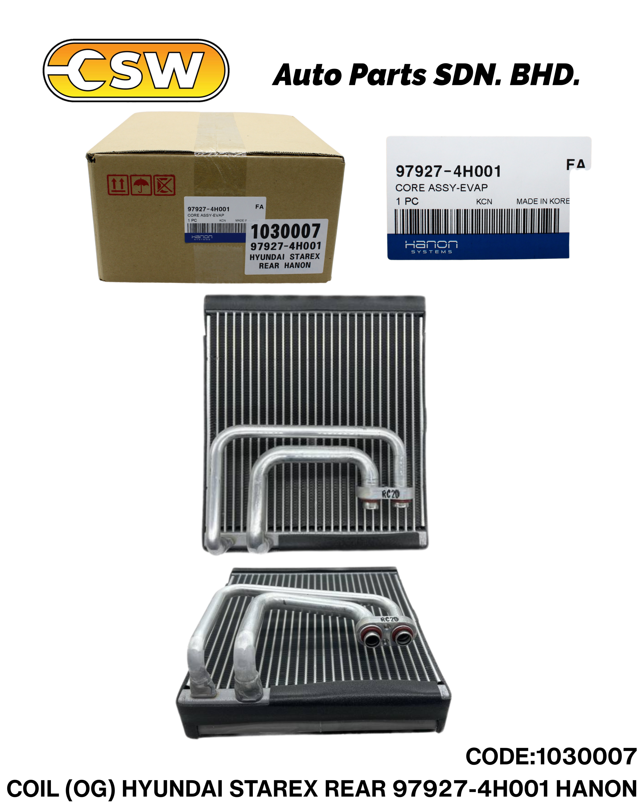 COIL (OG) HYUNDAI STAREX REAR 97927-4H001 HANON - CSW Auto Parts