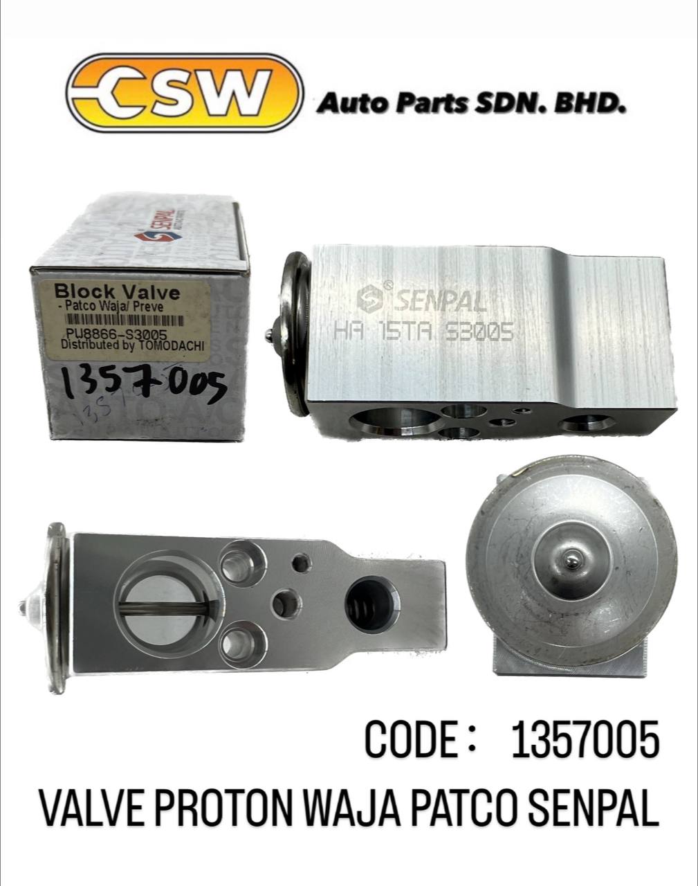 VALVE PROTON WAJA PATCO SENPAL - CSW Auto Parts