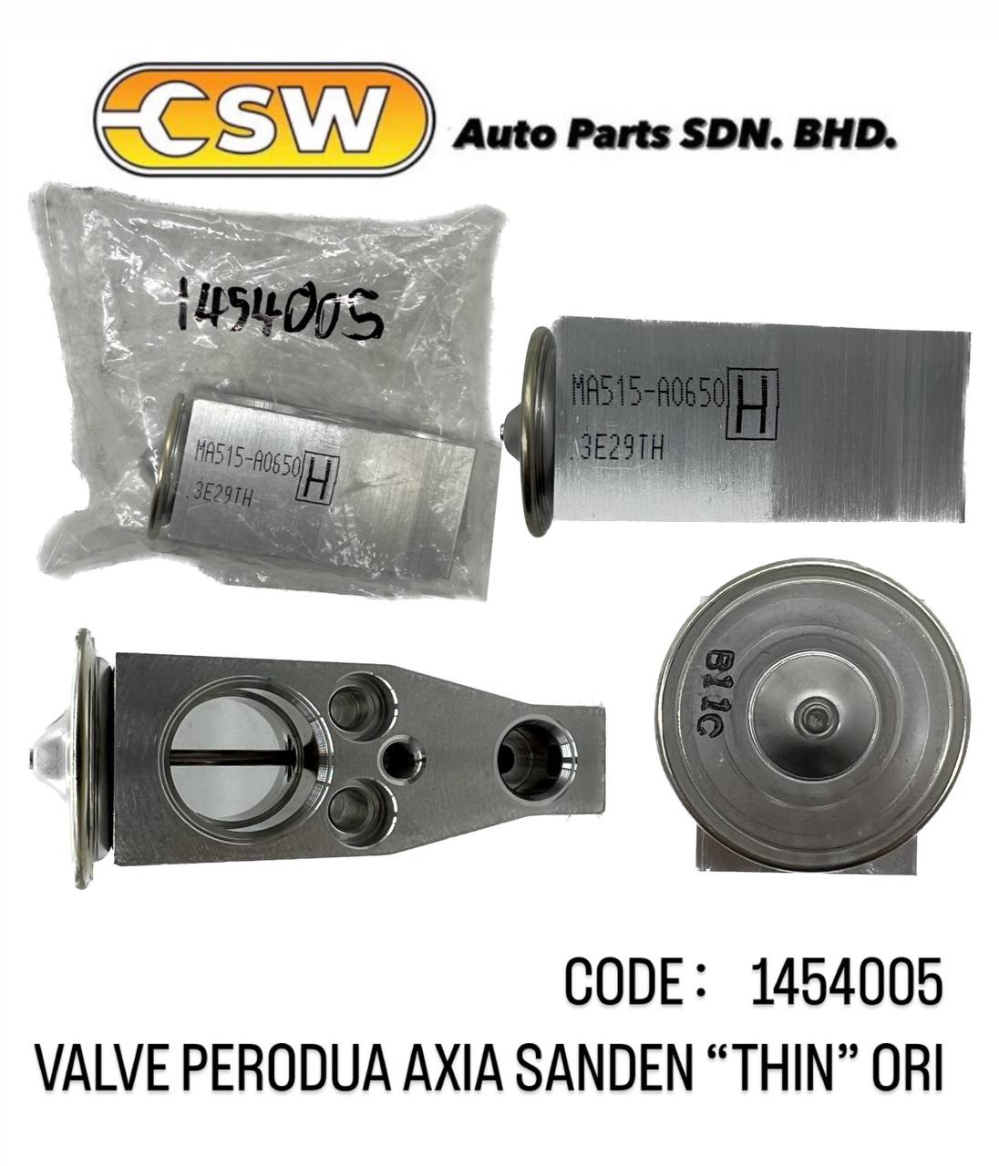 VALVE PERODUA AXIA SANDEN 'THIN' ORI - CSW Auto Parts