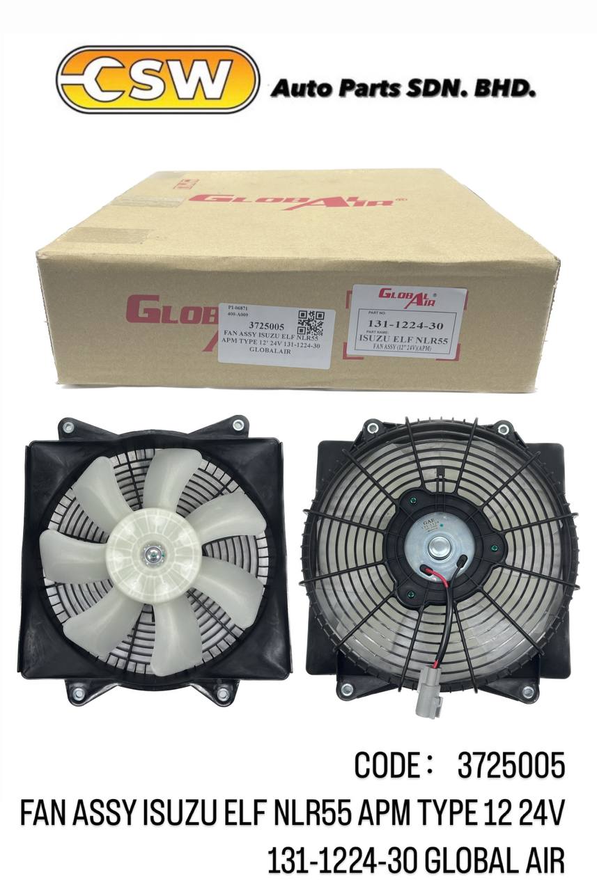 FAN ASSY ISUZU ELF NLR55 APM TYPE 12′ 24V 131-1224-30 GLOBALAIR – CSW Auto Parts