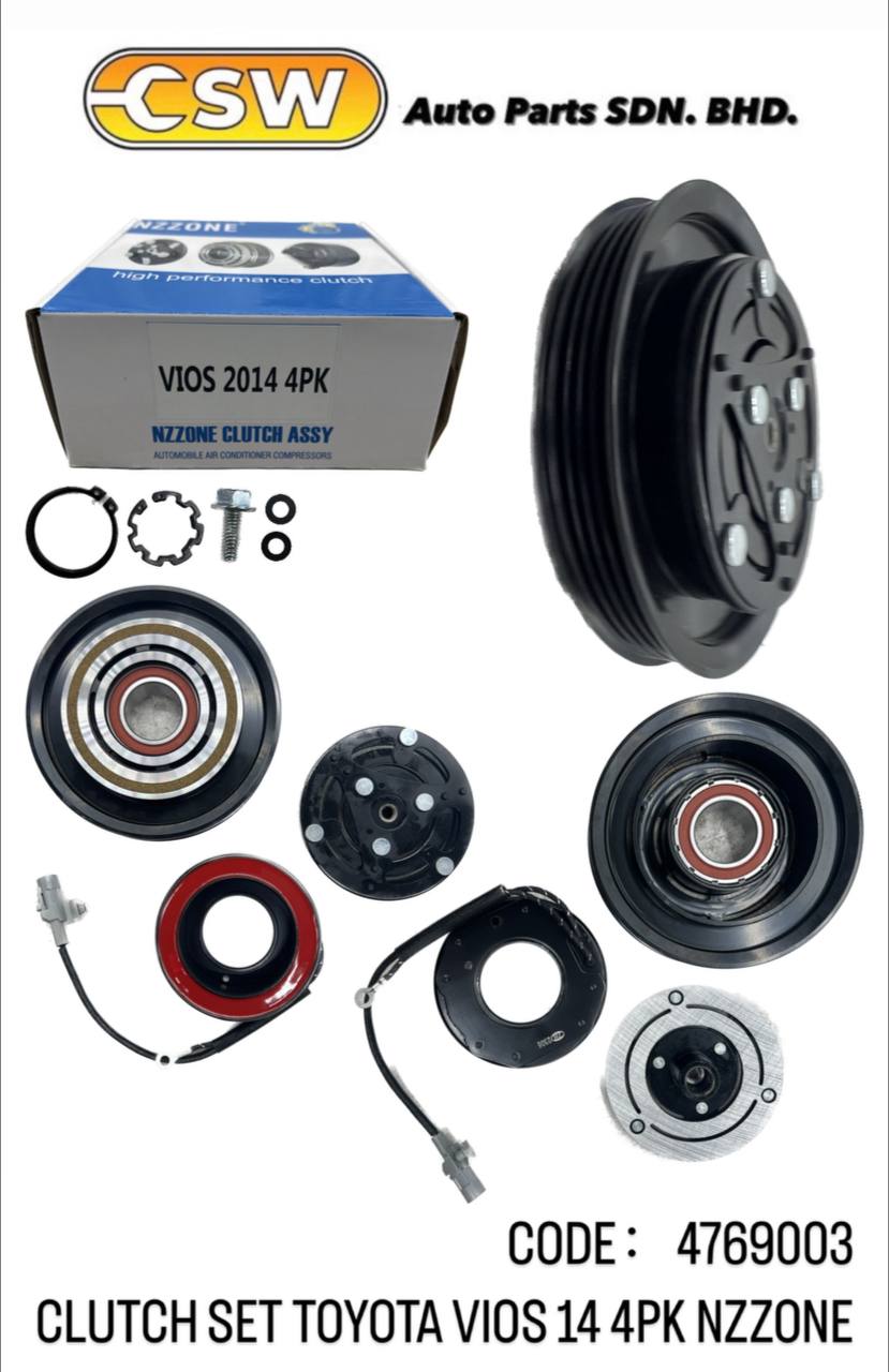 CLUTCH SET TOYOTA VIOS 14' 4PK NZZONE - CSW Auto Parts