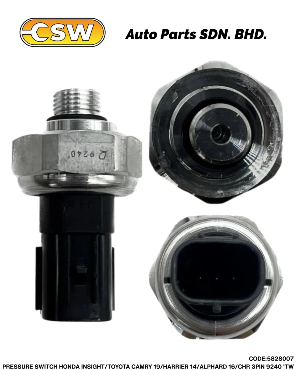 PRESSURE SWITCH HONDA INSIGHT/TOYOTA CAMRY 19/HARRIER 14/ALPHARD 16/CHR ...