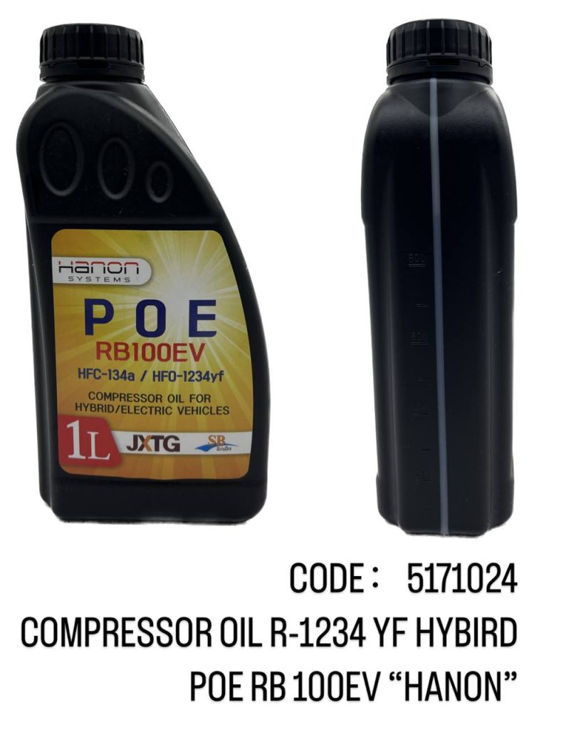 COMPRESSOR OIL R-1234YF HYBRID POE RB100EV HANON - CSW Auto Parts
