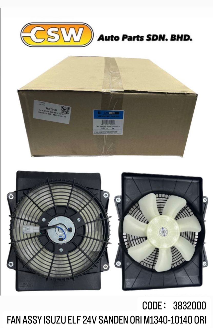 FAN ASSY ISUZU ELF 24V SANDEN ORI M1340-10140 – CSW Auto Parts