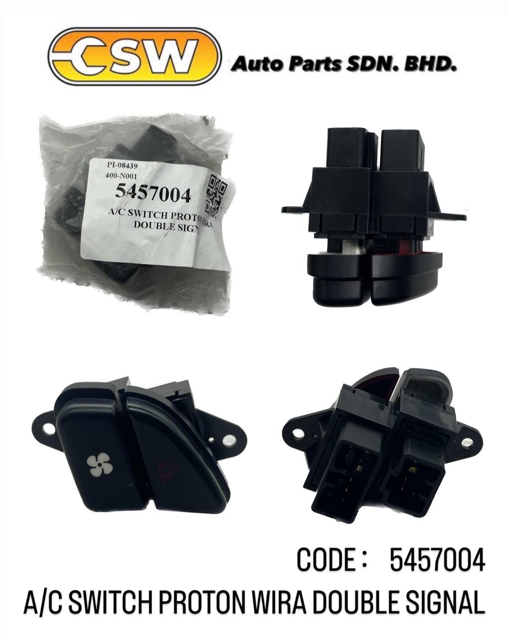 A/C SWITCH PROTON WIRA DOUBLE SIGNAL - CSW Auto Parts