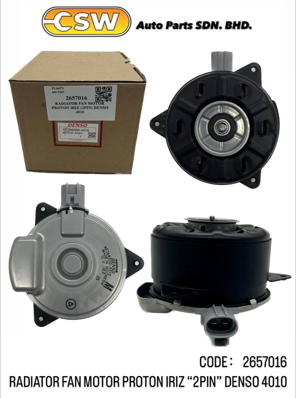 RADIATOR FAN MOTOR PROTON IRIZ (2PIN) DENSO 4010 - CSW Auto Parts