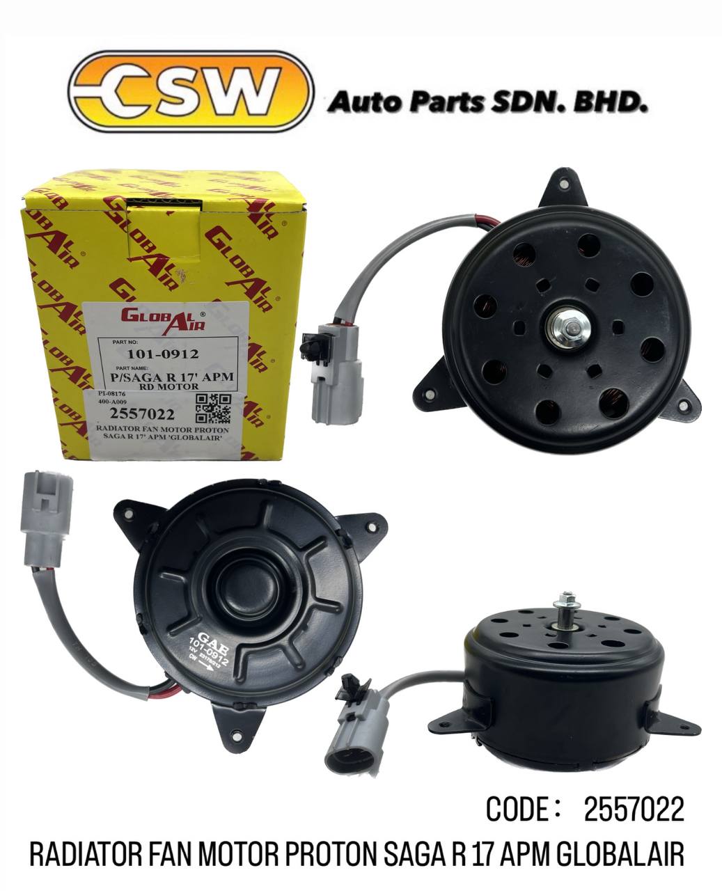 RADIATOR FAN MOTOR PROTON SAGA R 17' APM 101-0912 'GLOBALAIR' - CSW ...