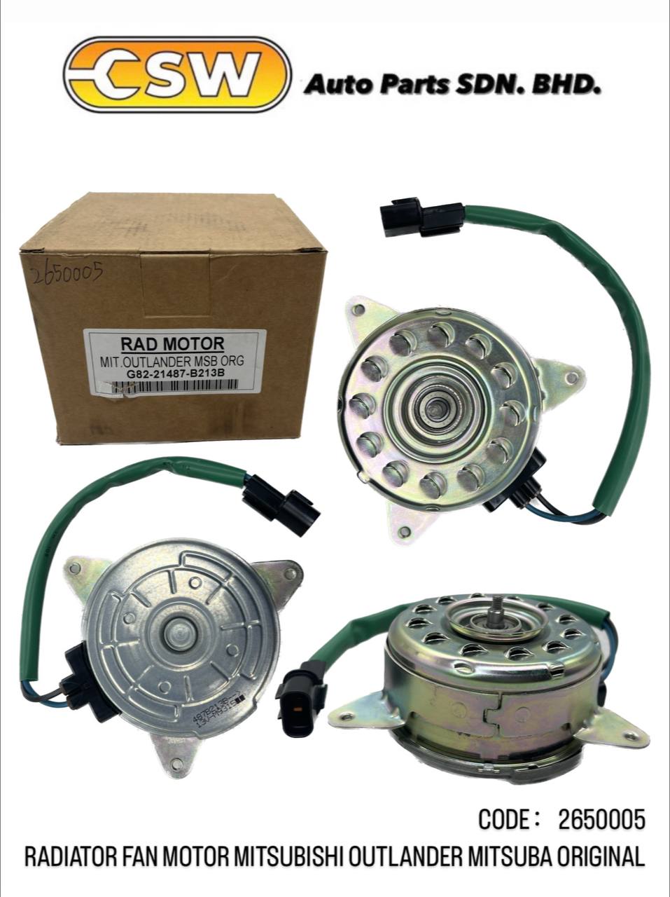 RADIATOR FAN MOTOR MITSUBISHI OUTLANDER MITSUBA ORIGINAL - CSW Auto Parts