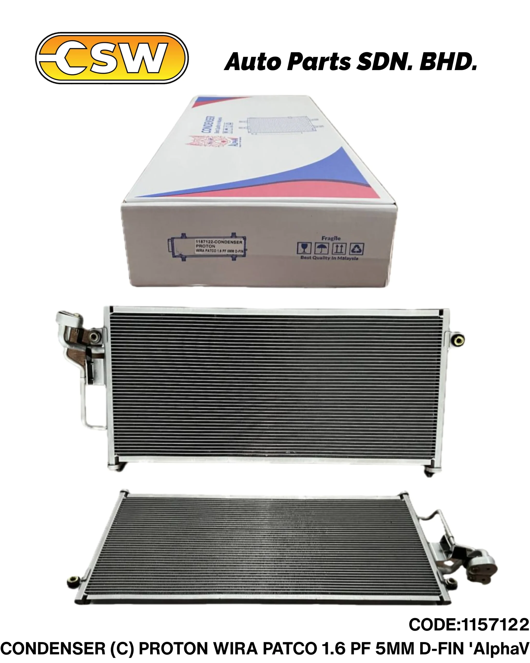 CONDENSER (C) PROTON WIRA PATCO 1.6 PF 5MM D-FIN 'AlphaV - CSW Auto Parts