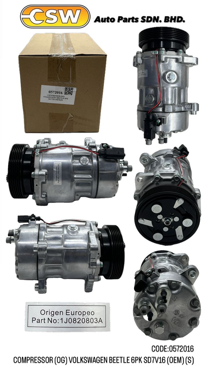 COMPRESSOR (OE) VOLKSWAGEN BEETLE SD7V16 6PK SD1278/1233 (EURO) - CSW ...