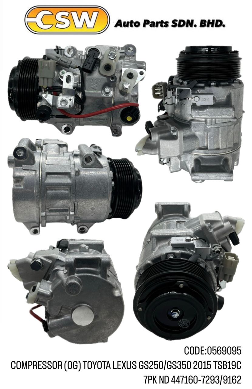 COMPRESSOR (OE) TOYOTA LEXUS GS250/ GS350 2015 TSB19C 7PK ND 447160 ...