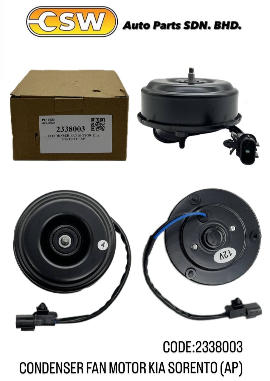 CONDENSER FAN MOTOR KIA SORENTO (AP) - CSW Auto Parts