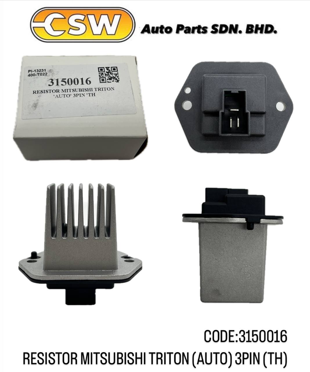 RESISTOR MITSUBISHI TRITON 'AUTO' 3PIN 'TH - CSW Auto Parts