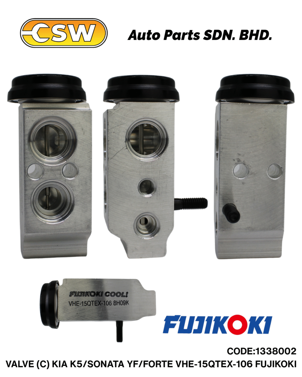 VALVE (C) KIA K5/SONATA YF/FORTE VHE-15QTEX-106 FUJIKOKI – CSW Auto Parts