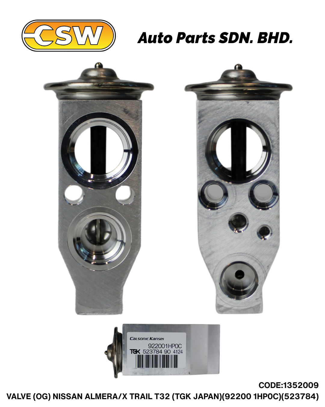VALVE (OG) NISSAN ALMERA/X TRAIL T32 (TGK JAPAN)(92200 1HP0C)(523784 ...