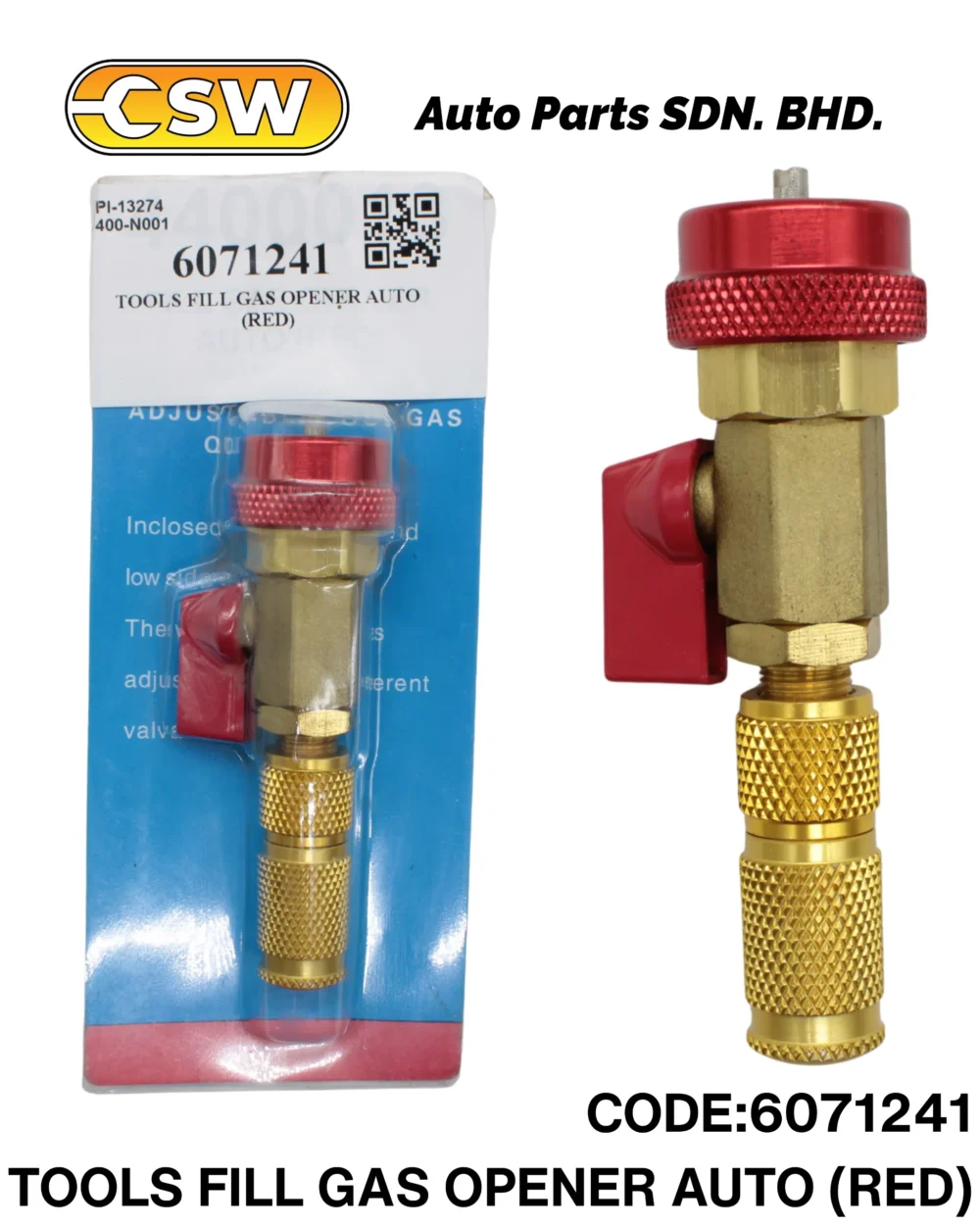 TOOLS FILL GAS OPENER AUTO (RED) - CSW Auto Parts