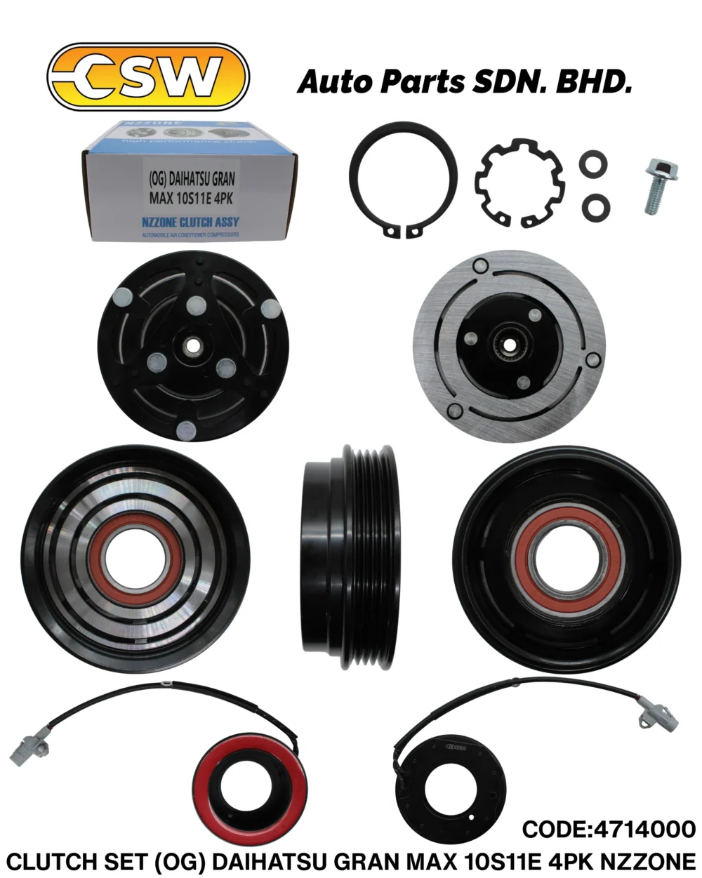 CLUTCH SET (OG) DAIHATSU GRAN MAX 10S11E 4PK NZZONE - CSW Auto Parts