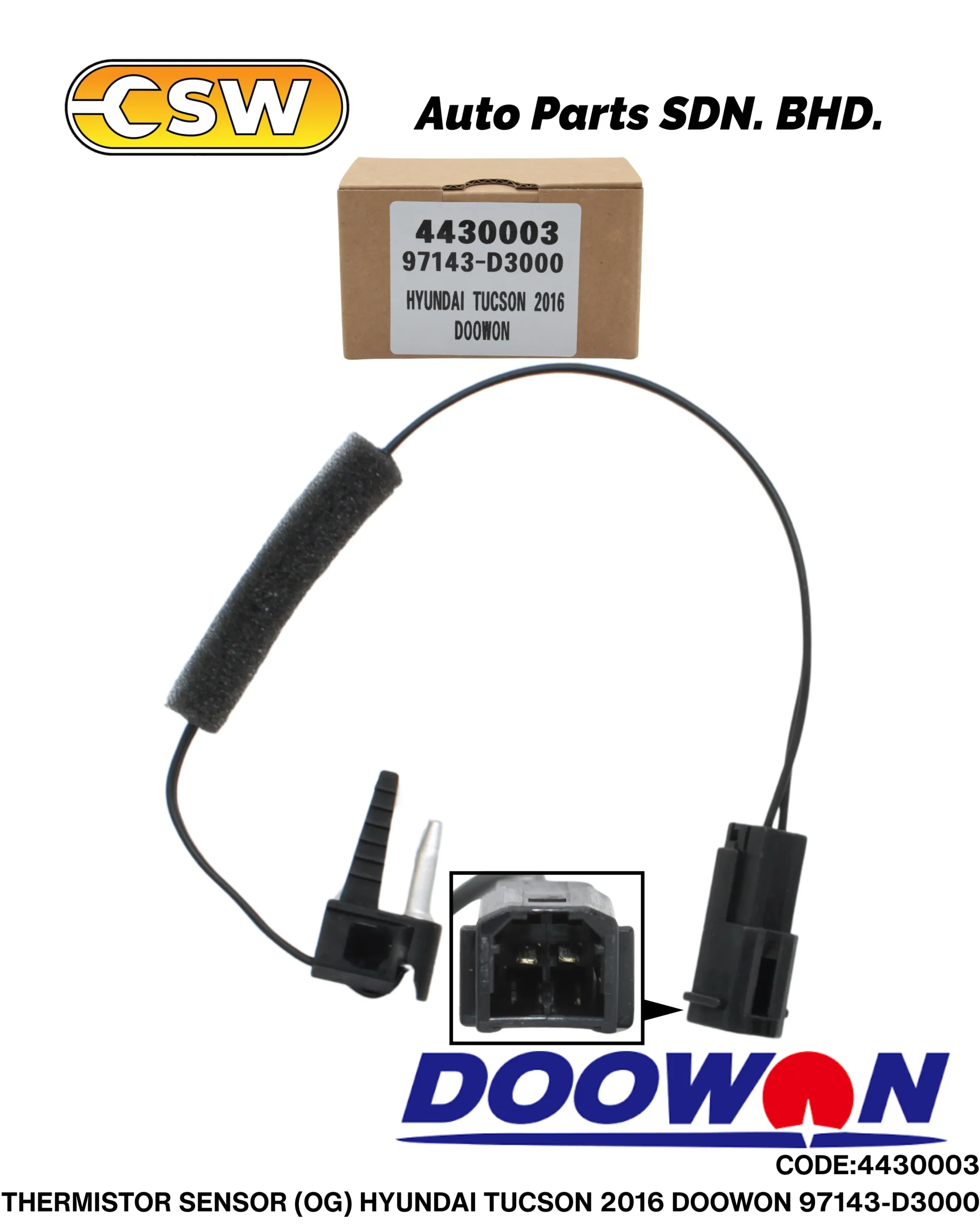 THERMISTOR SENSOR (OG) HYUNDAI TUCSON 2016 DOOWON 97143-D3000 - CSW ...
