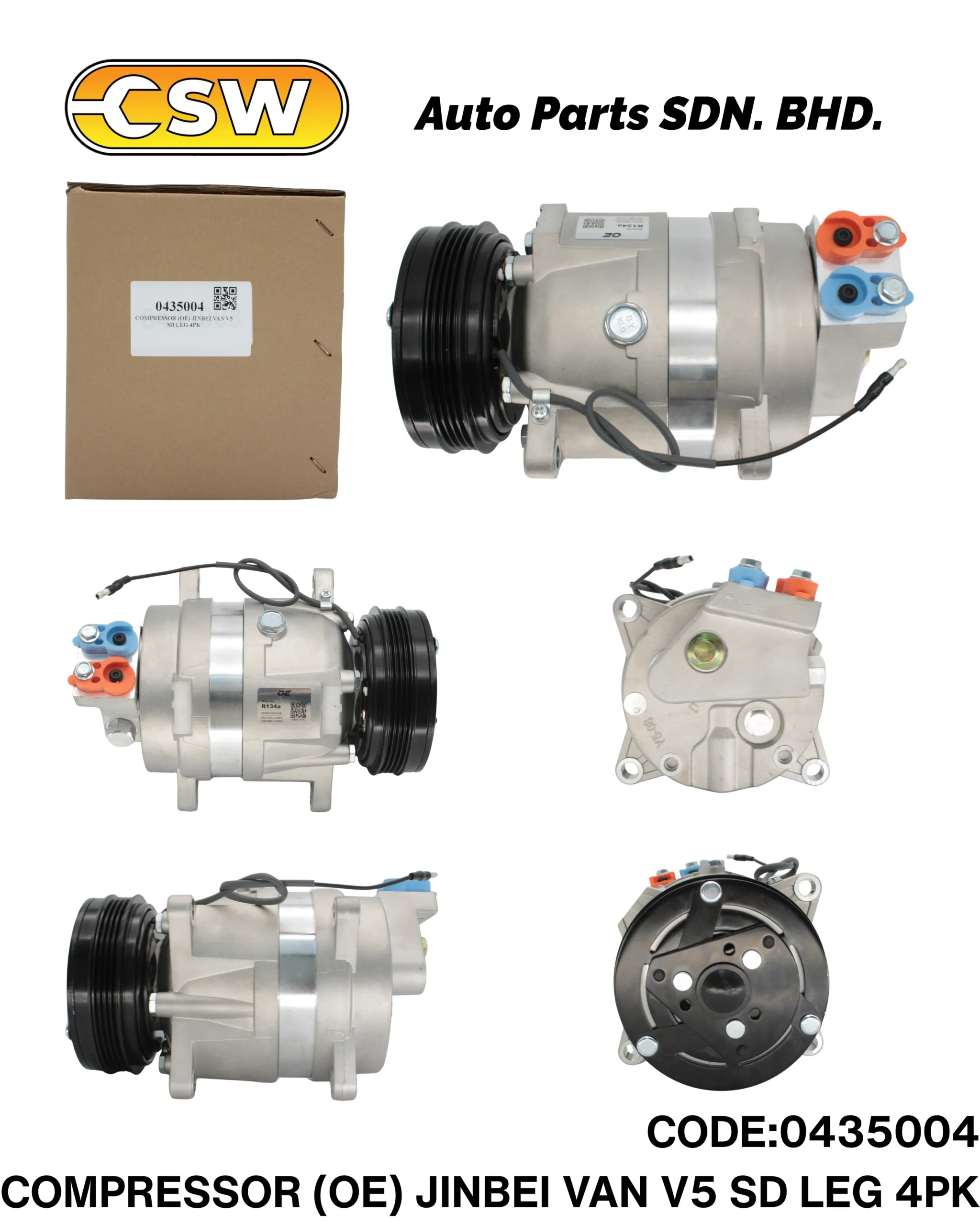 COMPRESSOR (OE) JINBEI VAN V5 SD LEG 4PK - CSW Auto Parts